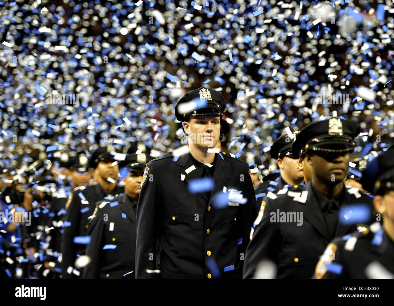 New York, USA. 30th June, 2014. New police officers attend the ...