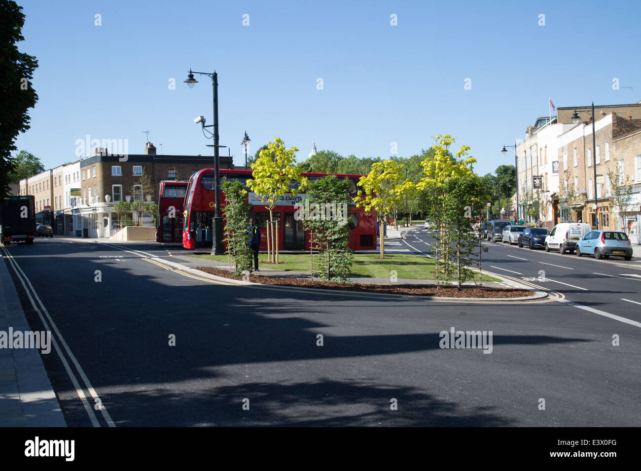 New road layout Clapham Old Town . The Polygon Stock Photo - Alamy