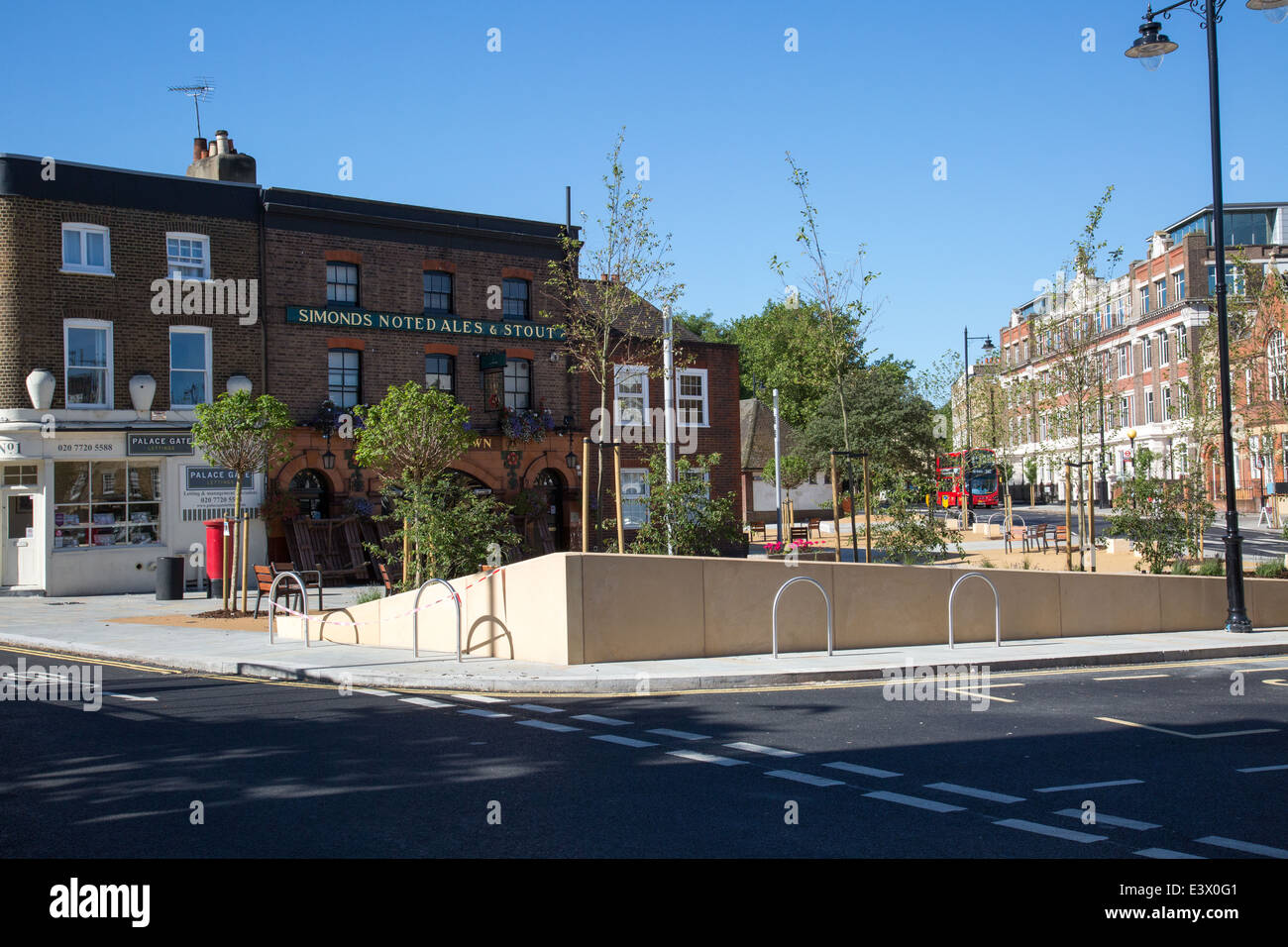 New road layout Clapham Old Town . The Polygon Stock Photo - Alamy