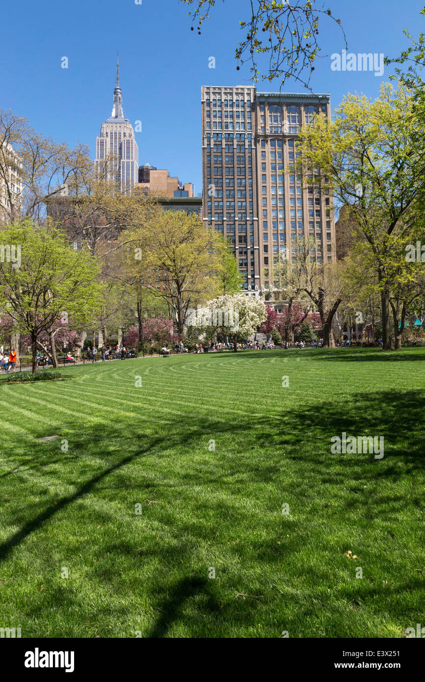 Oval Lawn, Madison Square Park, NYC Stock Photo - Alamy