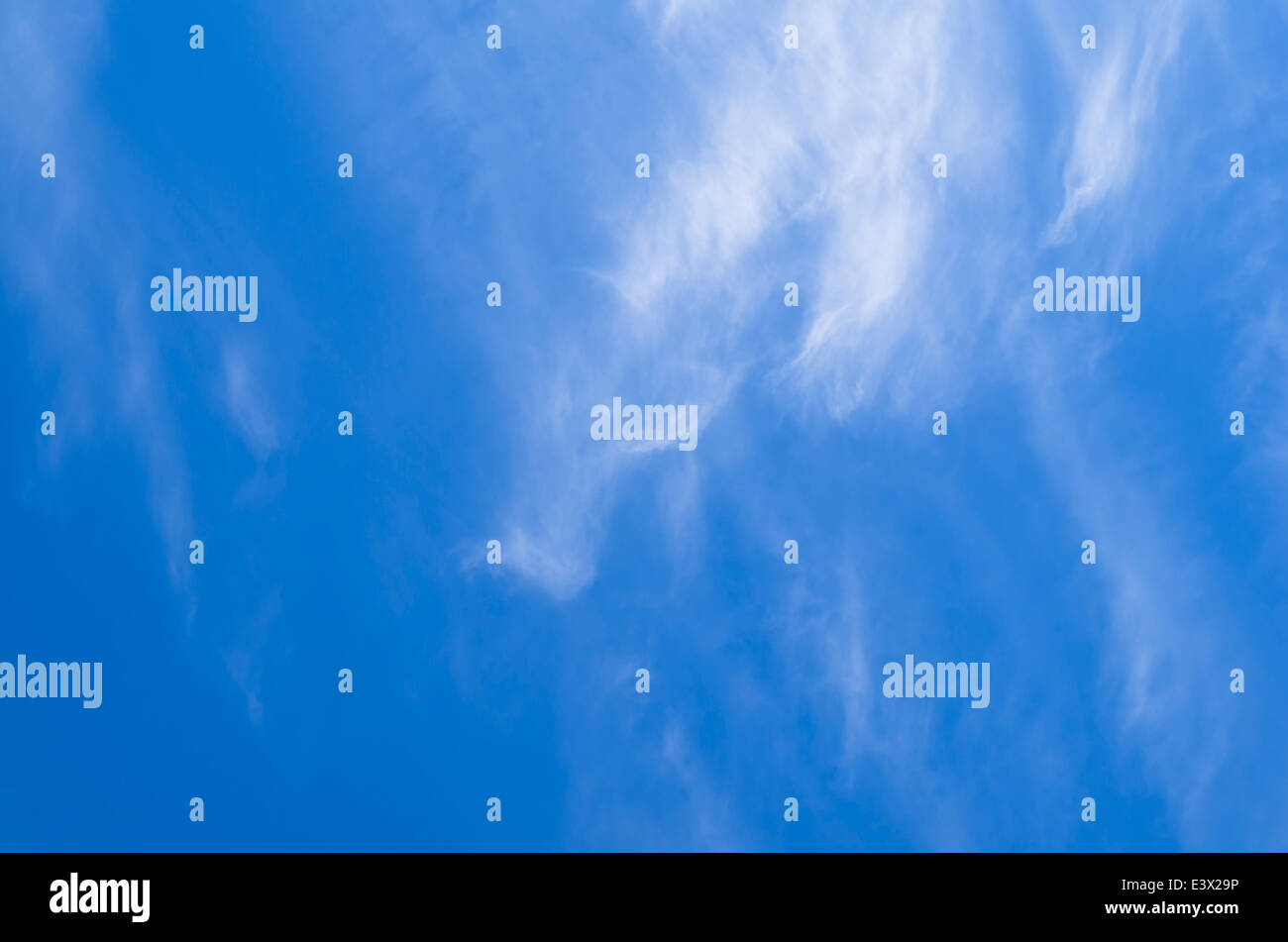 clear blue sky with soft faint clouds Stock Photo - Alamy
