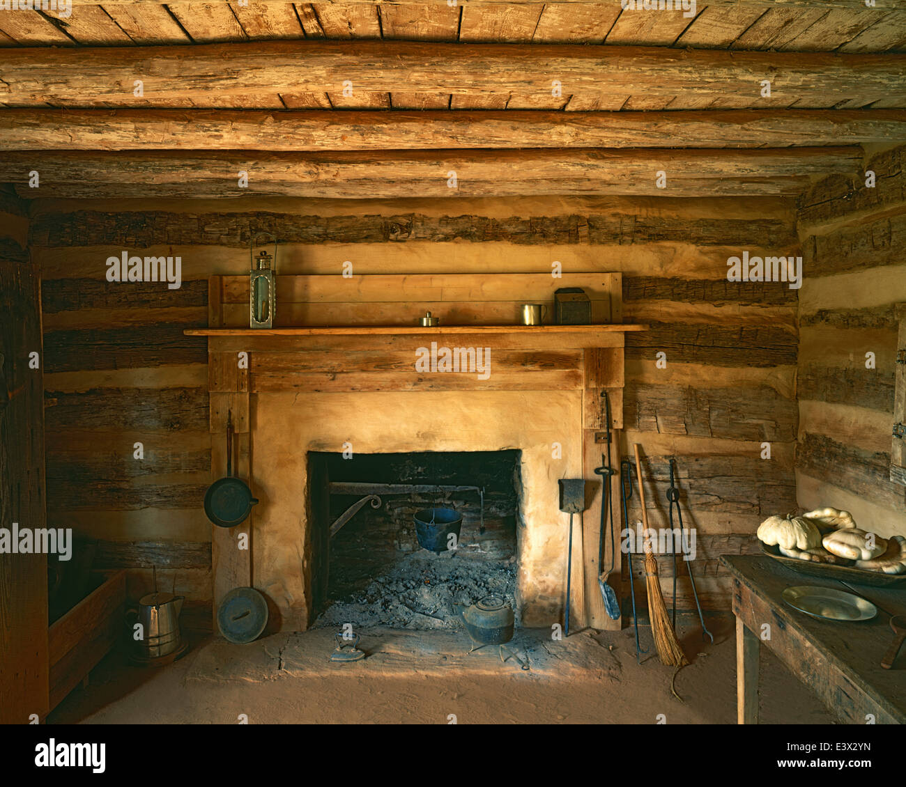USA, Virginia, Booker T. Washington National Monument, Cabin of Booker ...