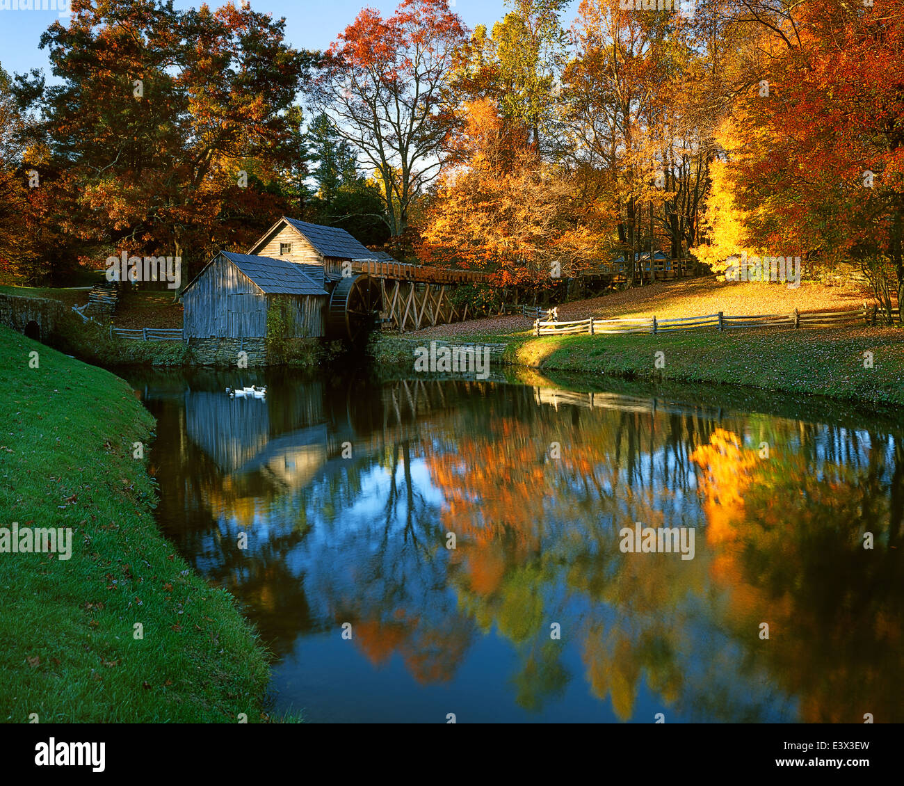 USA, Virginia, Blue Ridge Parkway, Mabry Mill Stock Photo - Alamy