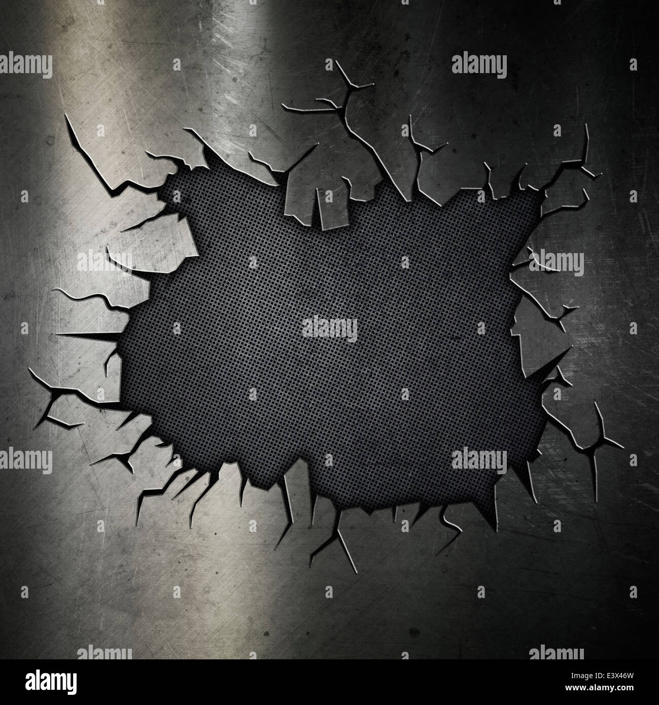 Grunge metal background with cracks Stock Photo - Alamy