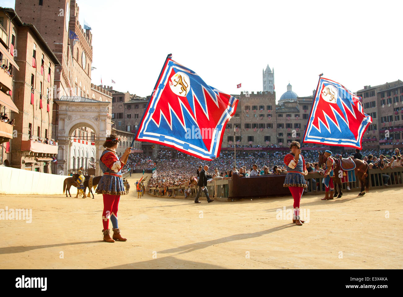 contrada of the panther, historical parade, palio of siena, siena ...