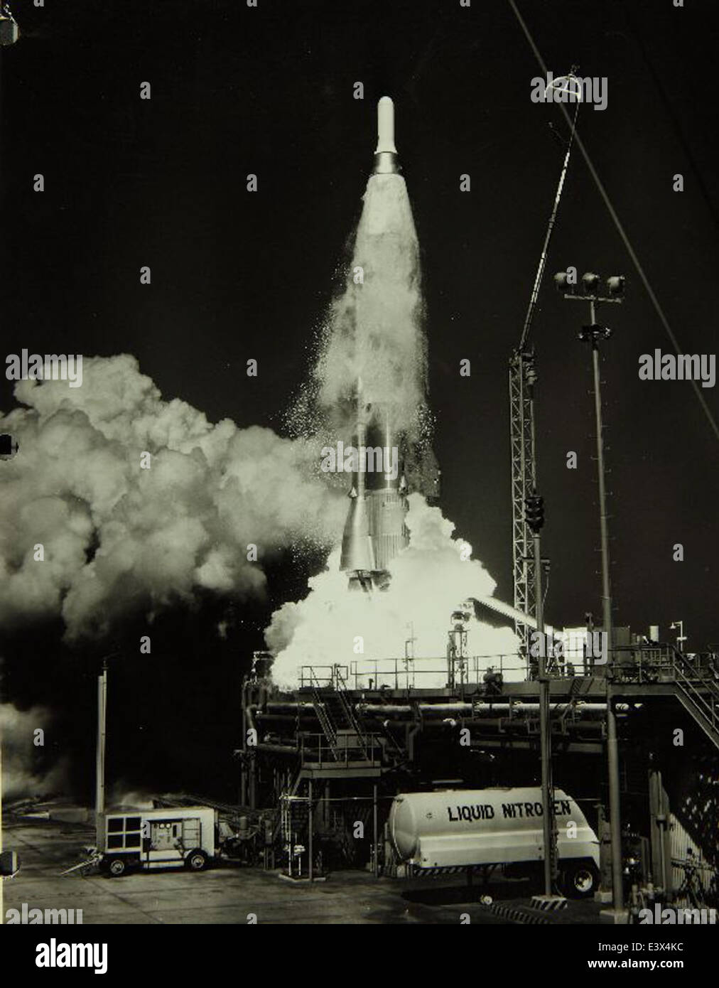 A photograph of the Convair/General Dynamics Atlas aerospace factory in ...