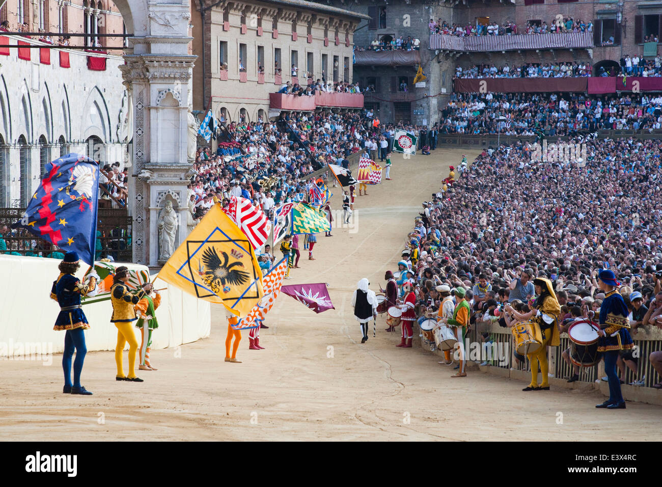 Palio siena flags hi-res stock photography and images - Alamy