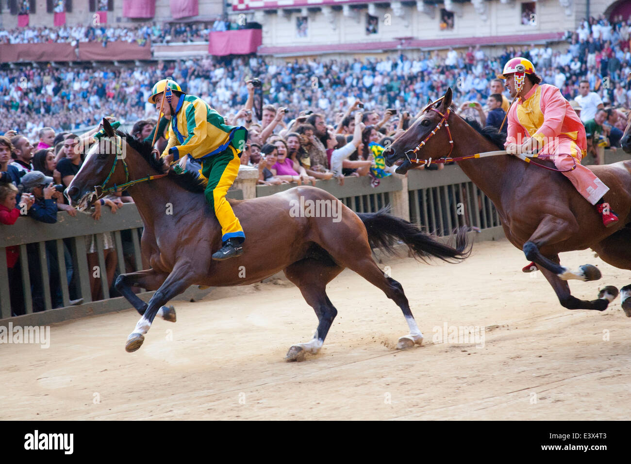 the race, palio of siena, siena, tuscany, italy, europe Stock Photo - Alamy