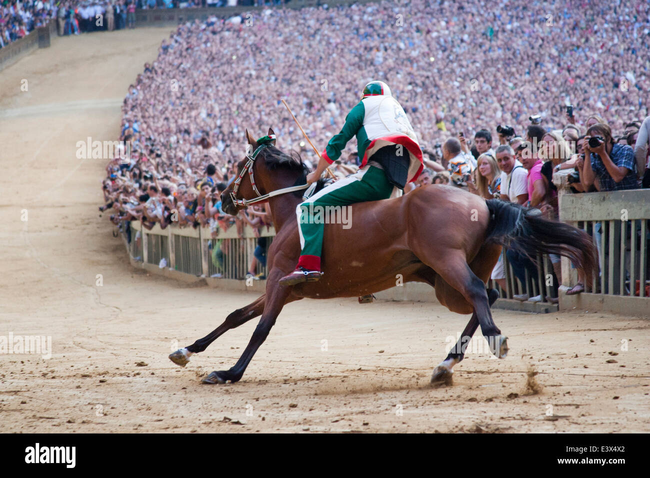 contrada of the goose, the race, palio of siena, siena, tuscany, italy ...