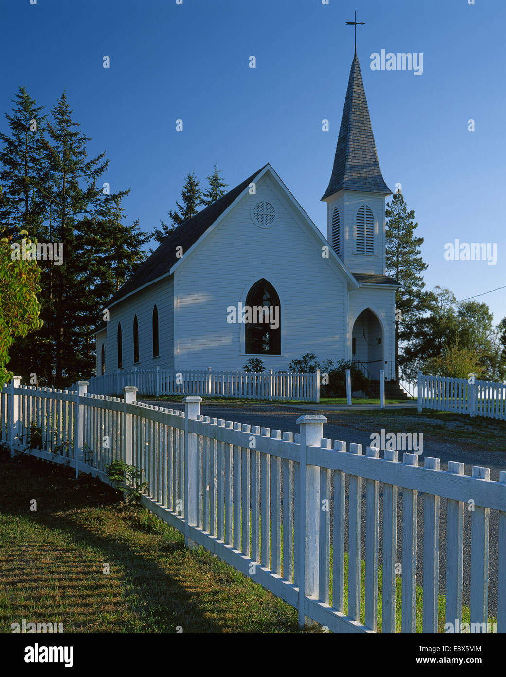 USA, Washington, Lopez Island, Center Church Stock Photo - Alamy