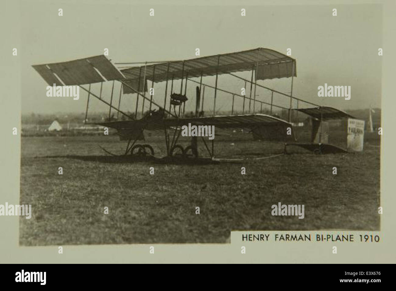This photo shows a Farman III Biplane, one of the earliest aircraft ...