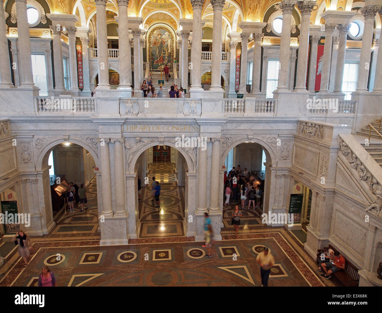 Library of Congress Washington interior lobby Stock Photo - Alamy