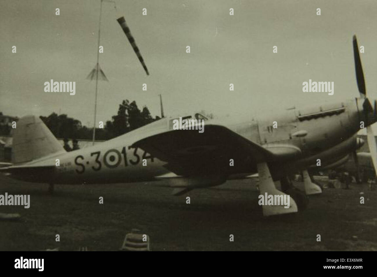 The Fiat G-59, an Italian-built jet trainer, is displayed at the San ...