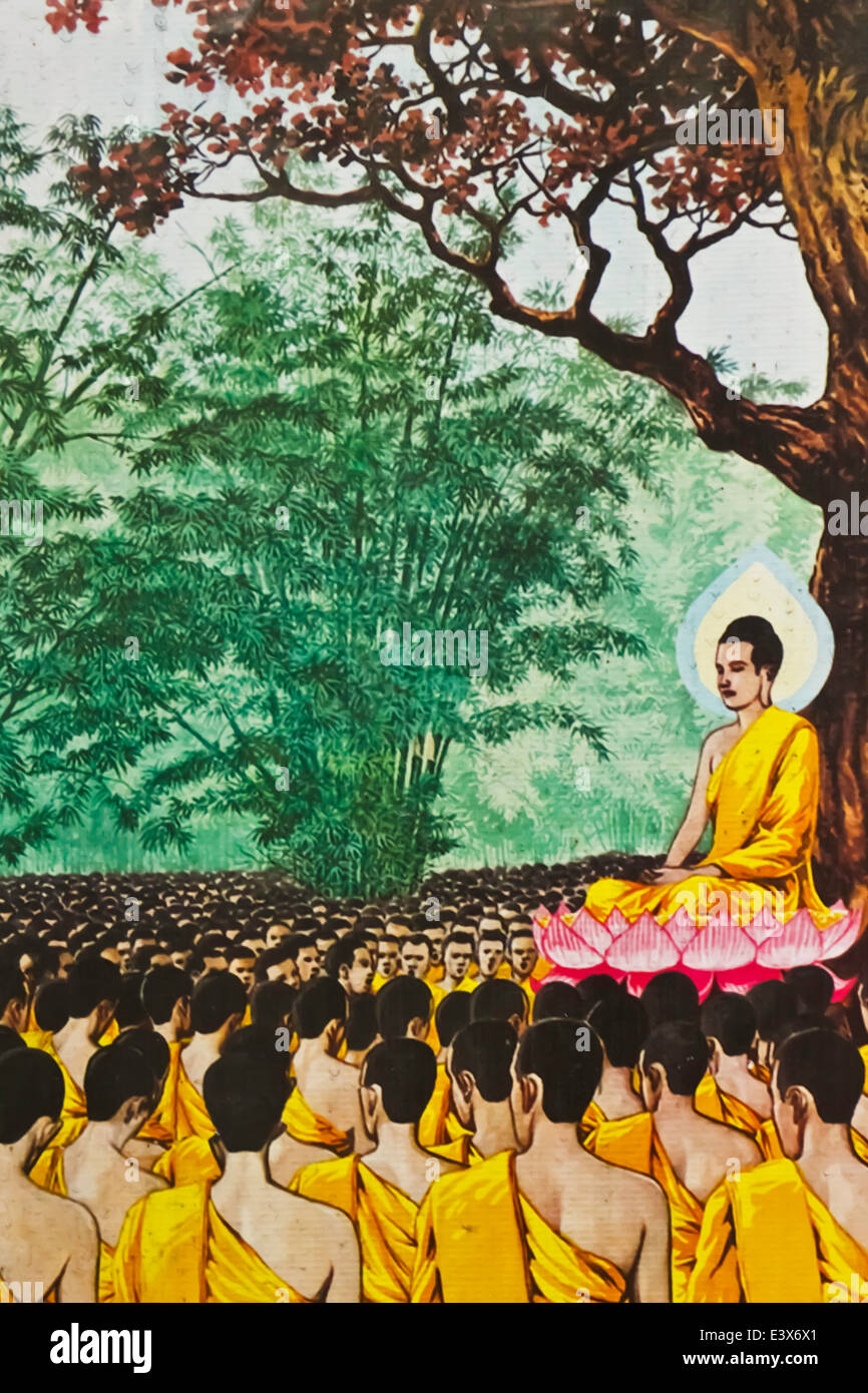 picture of buddha with disciple Stock Photo - Alamy