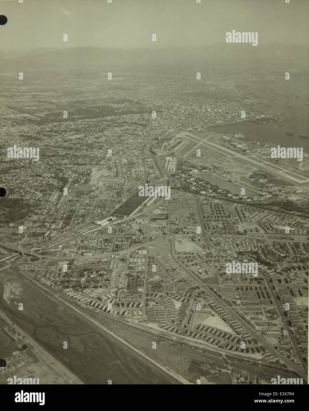 This image depicts the Convair and General Dynamics aerospace factories ...