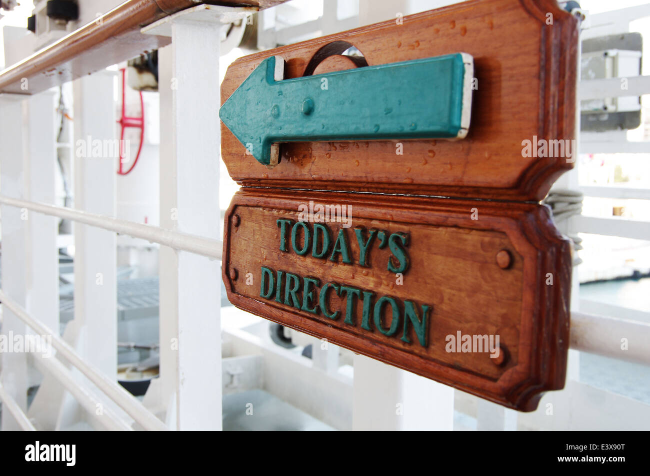 Direction sign of the running deck on a cruise ship Stock Photo - Alamy