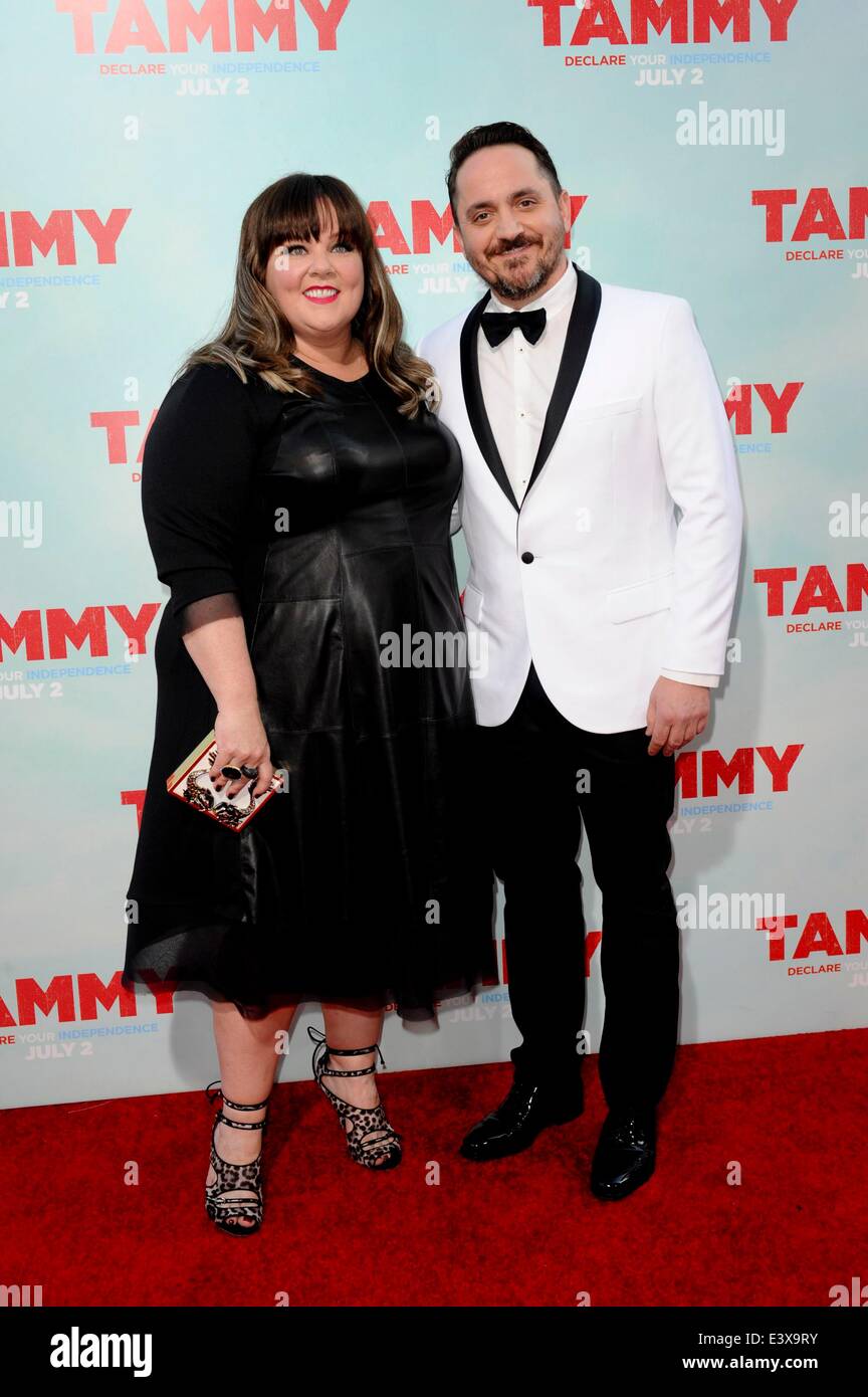Los Angeles, CA, USA. 30th June, 2014. Melissa McCarthy, Ben Falcone at ...