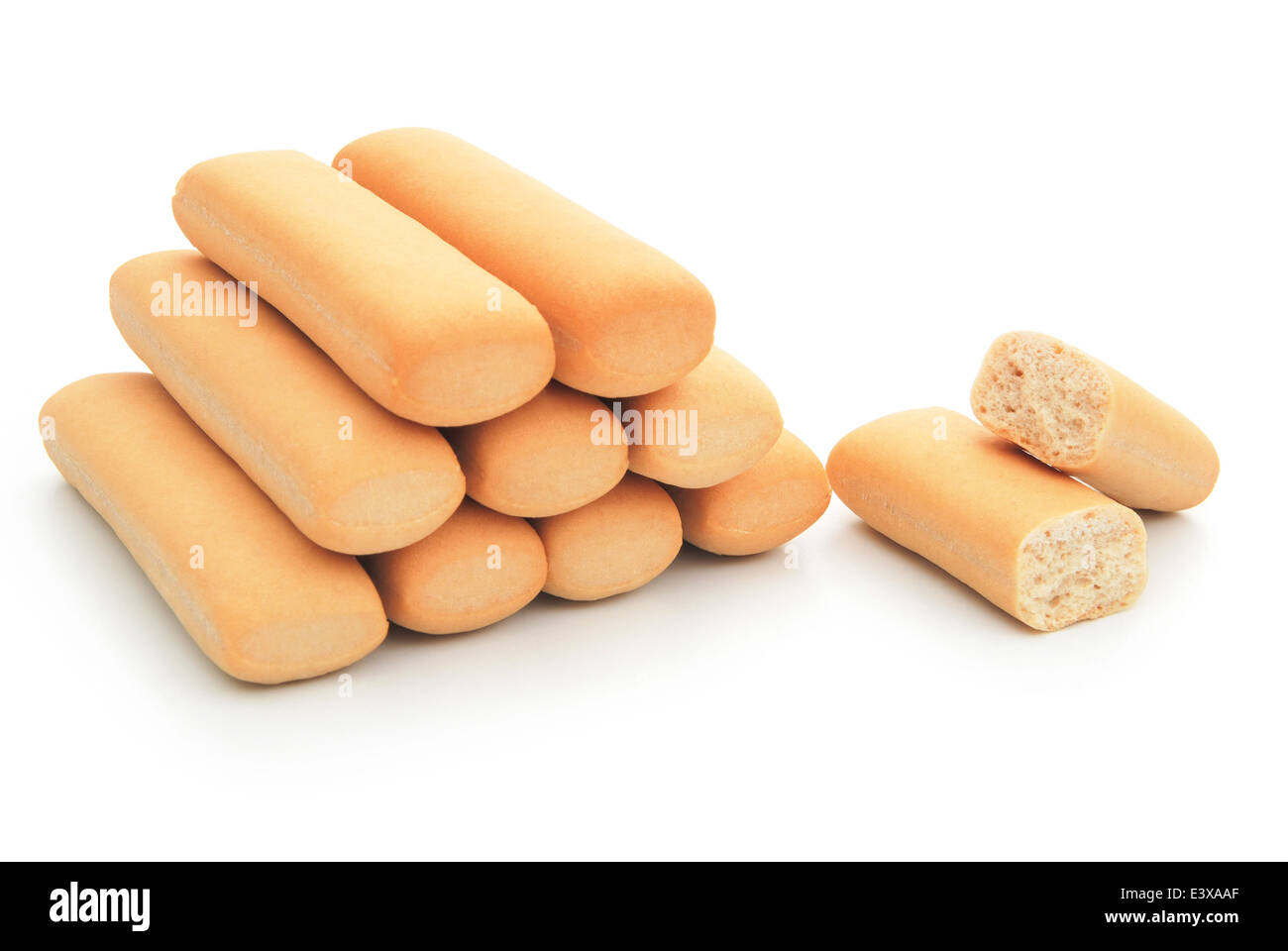 biscuit sticks line up with clipping path Stock Photo - Alamy