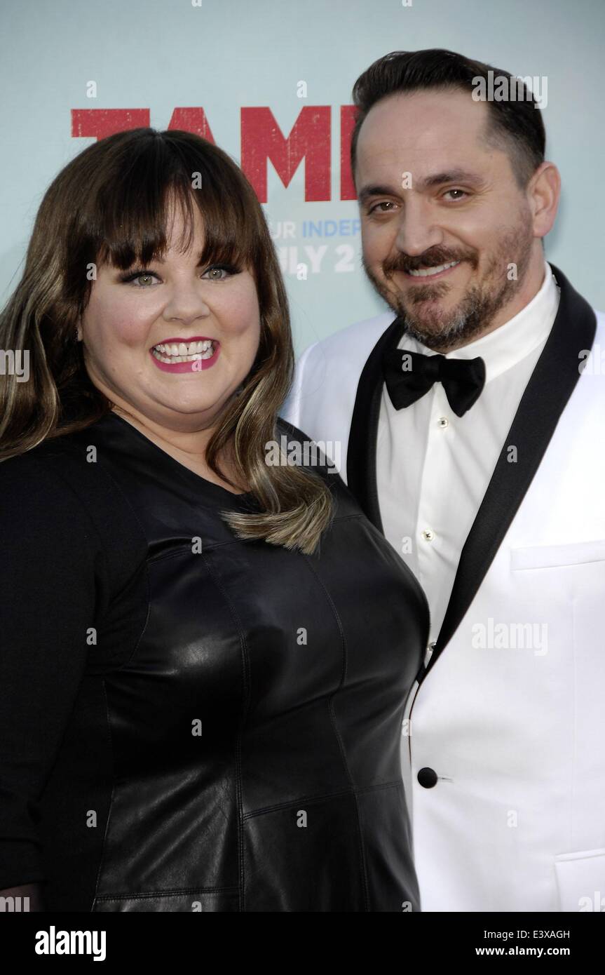 Los Angeles, CA, USA. 30th June, 2014. Melissa McCarthy, Ben Falcone at ...