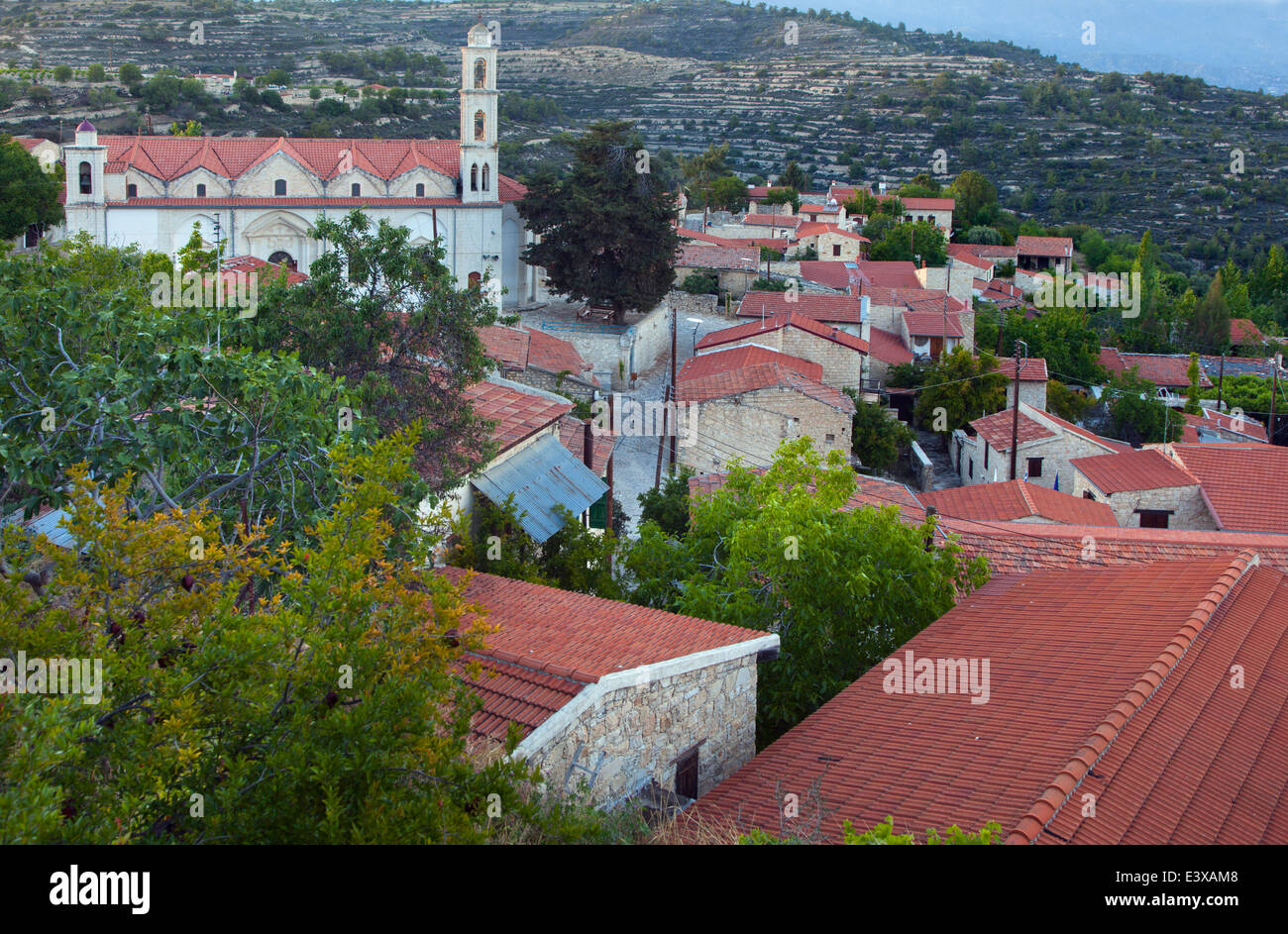Lofou Village in the Troodhos foothills Greek Cyprus Stock Photo - Alamy