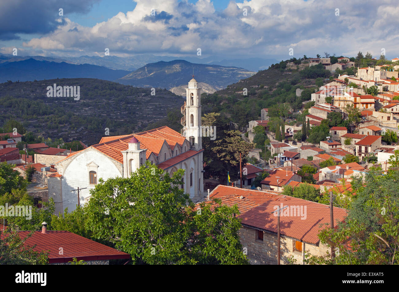 Lofou Village in the Troodhos foothills Greek Cyprus Stock Photo - Alamy