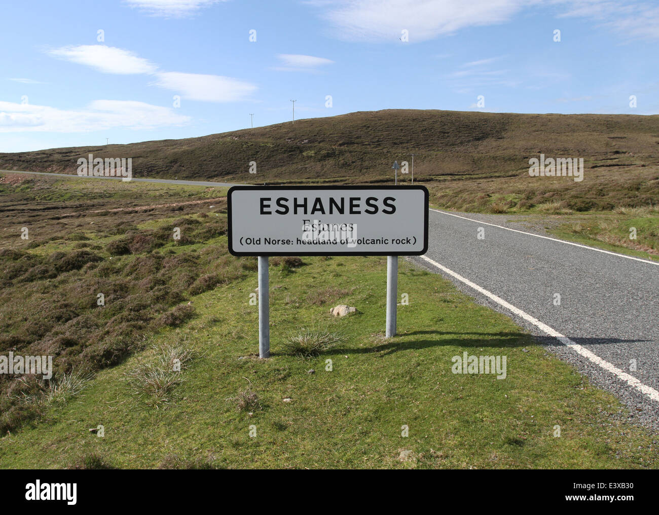 Eshaness sign shetland scotland hi-res stock photography and images - Alamy