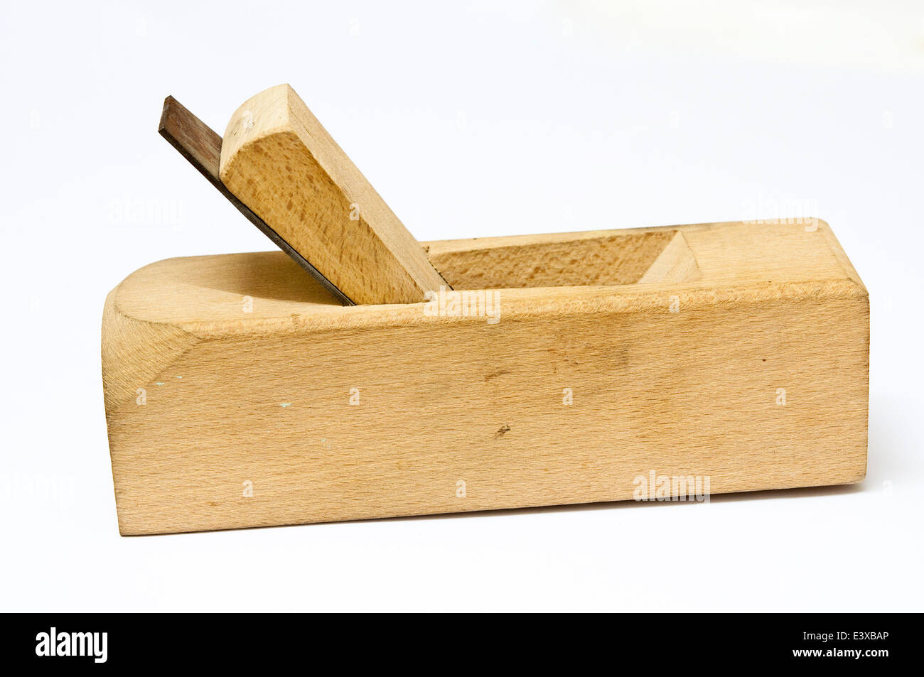 Carpenter's plane and white background Stock Photo - Alamy