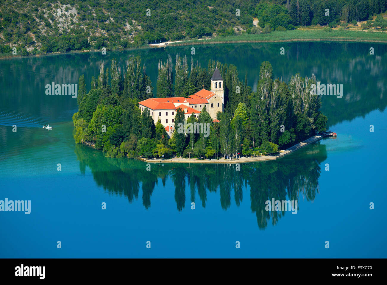 Roman Catholic Franciscan monastery Visovac, Krka National Park ...