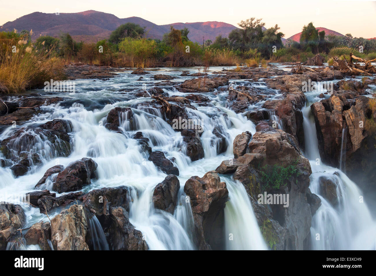 Cascades of Epupa Falls Epupa, Kaokoland, Kunene Region, Namibia Stock ...