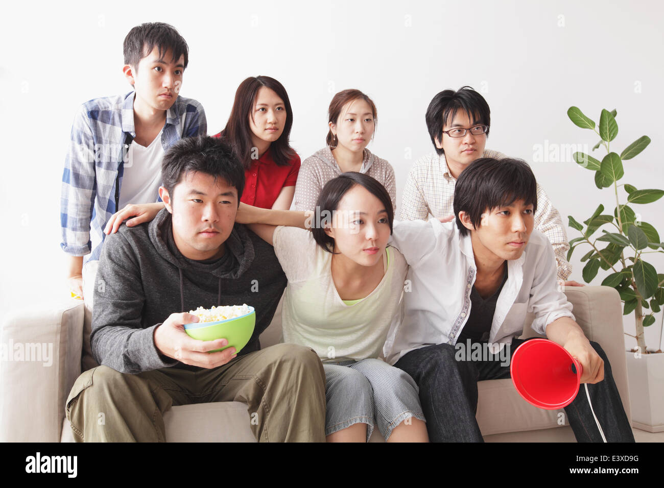 Japanese supporters cheering Stock Photo - Alamy