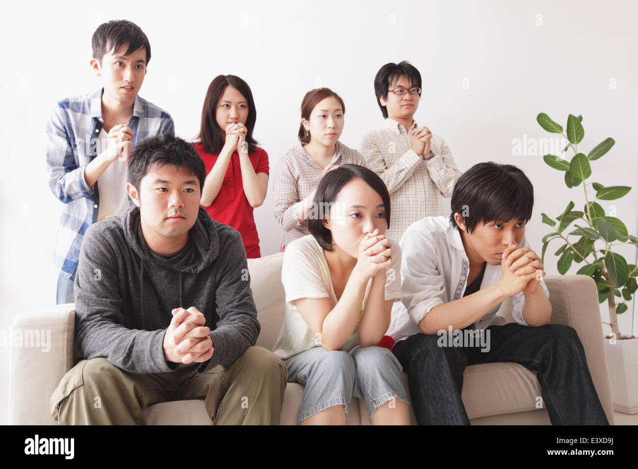 Japanese supporters cheering Stock Photo - Alamy