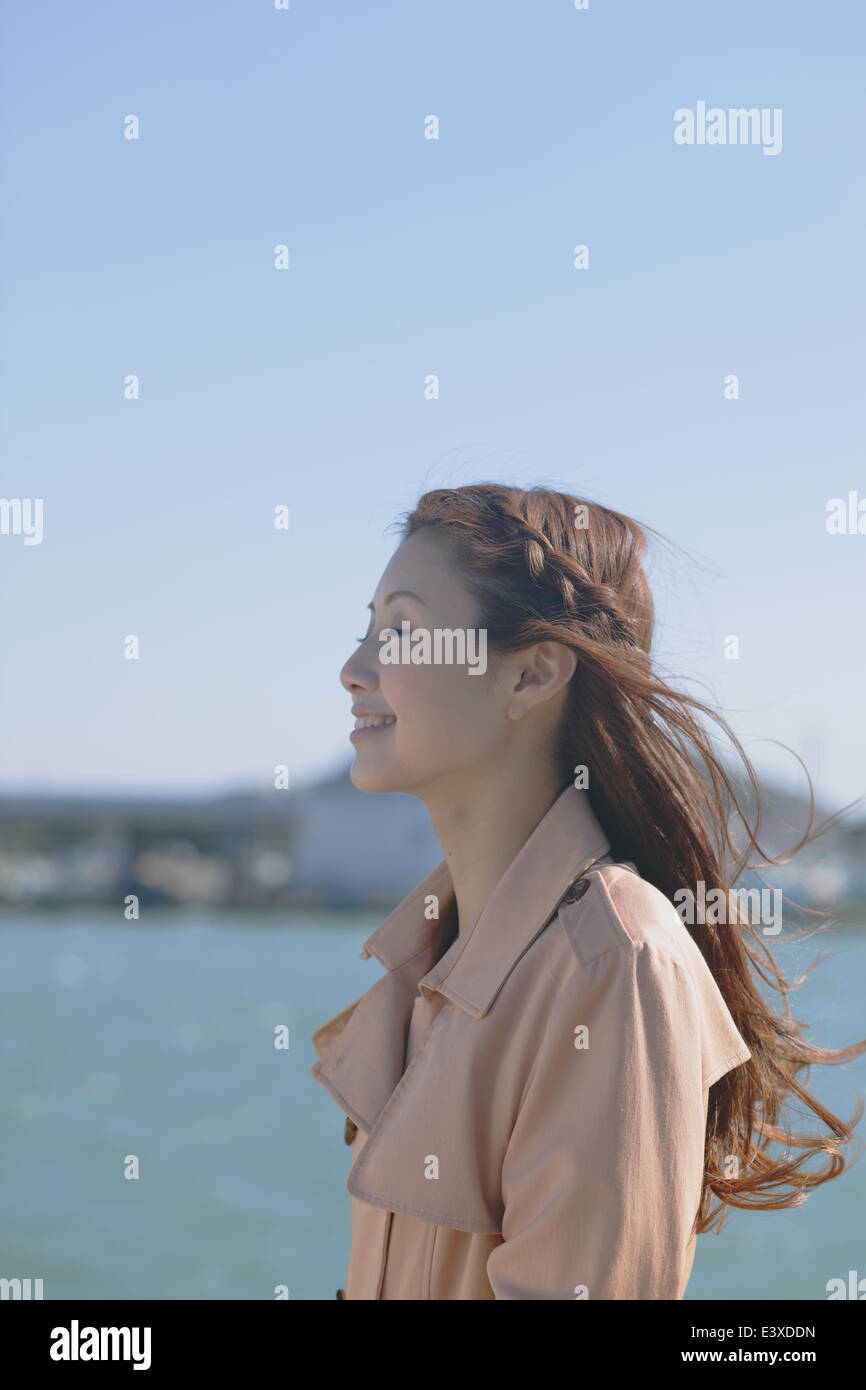 Portrait of Japanese woman smiling Stock Photo - Alamy
