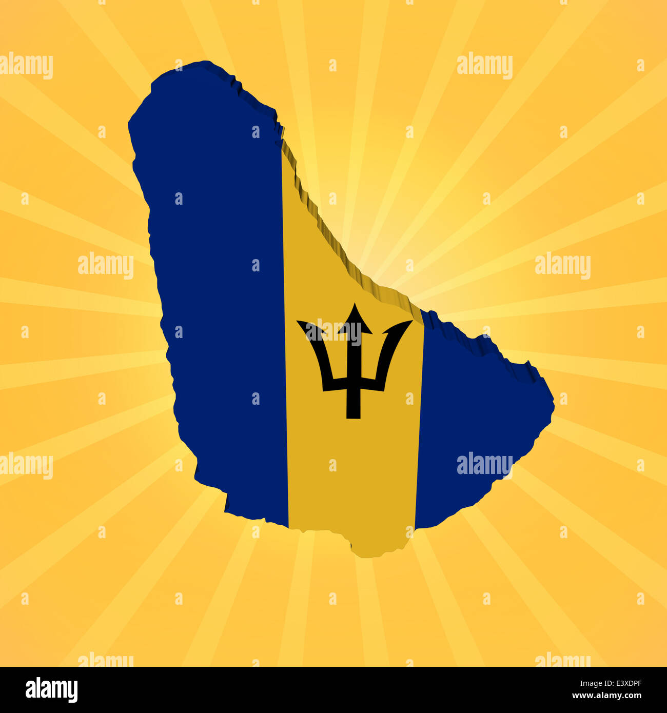Barbados light map hi-res stock photography and images - Alamy