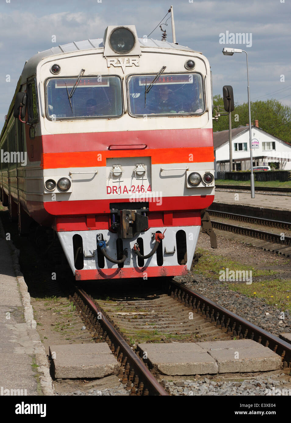 Latvian diesel train at Sigulda Stock Photo - Alamy