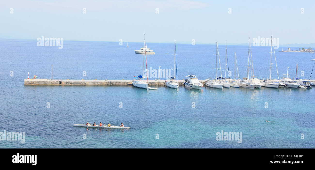 Blue landscape in Greece Stock Photo - Alamy
