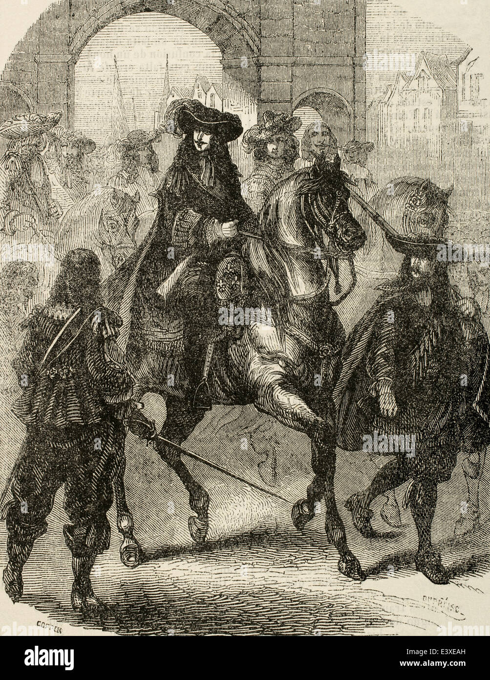 Louis XIV of France (1638-1715). Monarch of the House of Bourbon. Entry ...