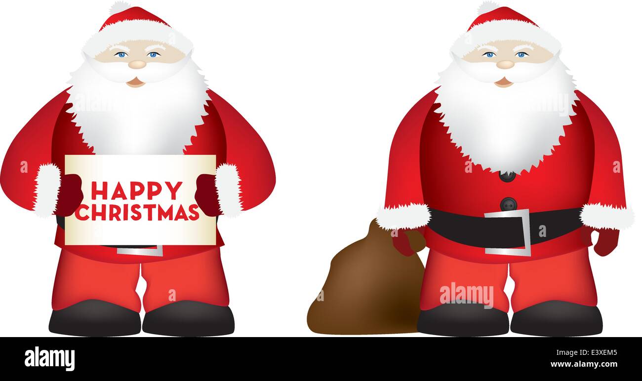 illustration of a bit fat santa on white background Stock Vector Image ...