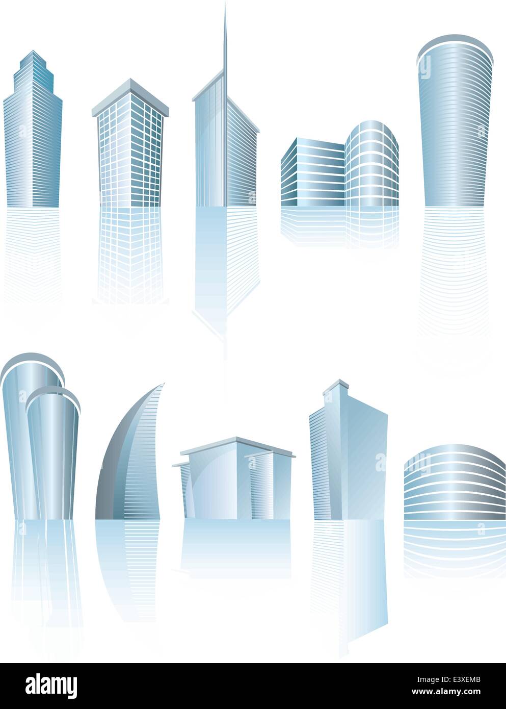 illustration of business city buildings on white Stock Vector Image ...