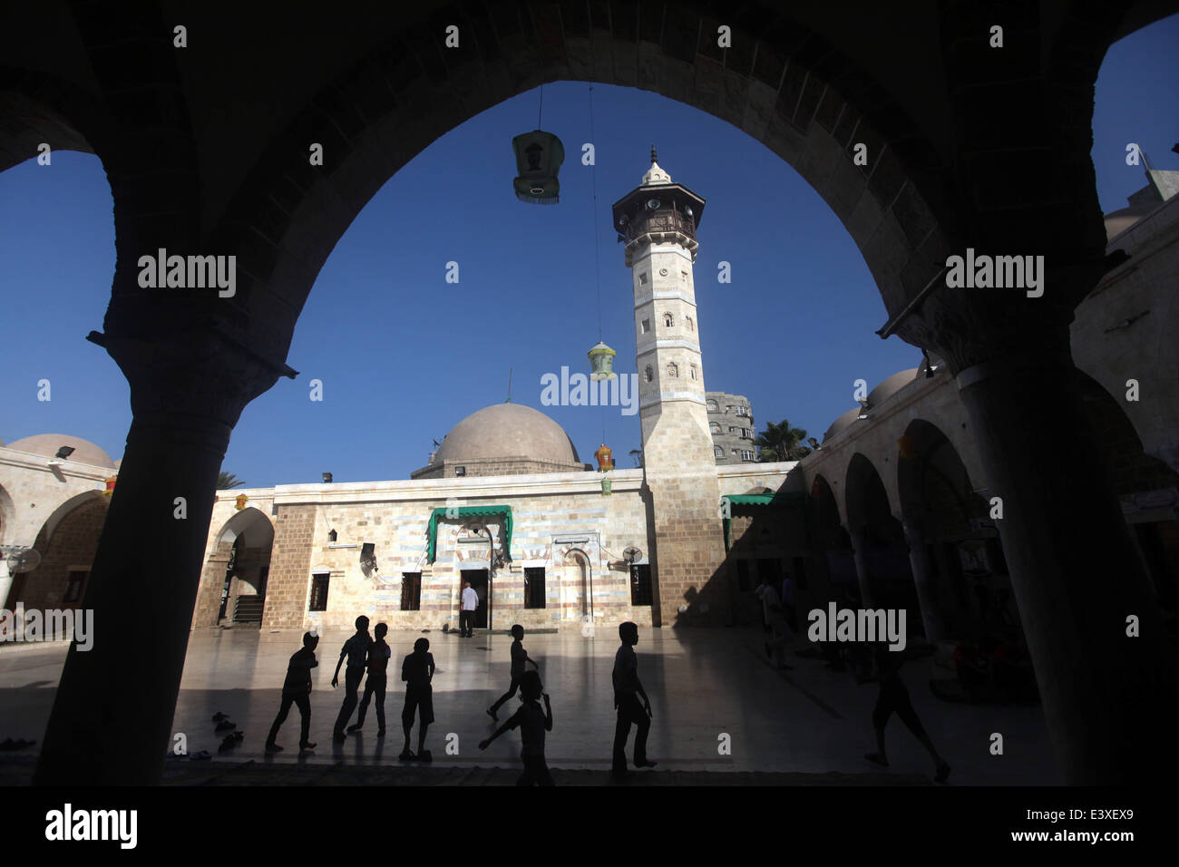 Gaza, Palestinian Territories. 1st July, 2014. Children play outside ...