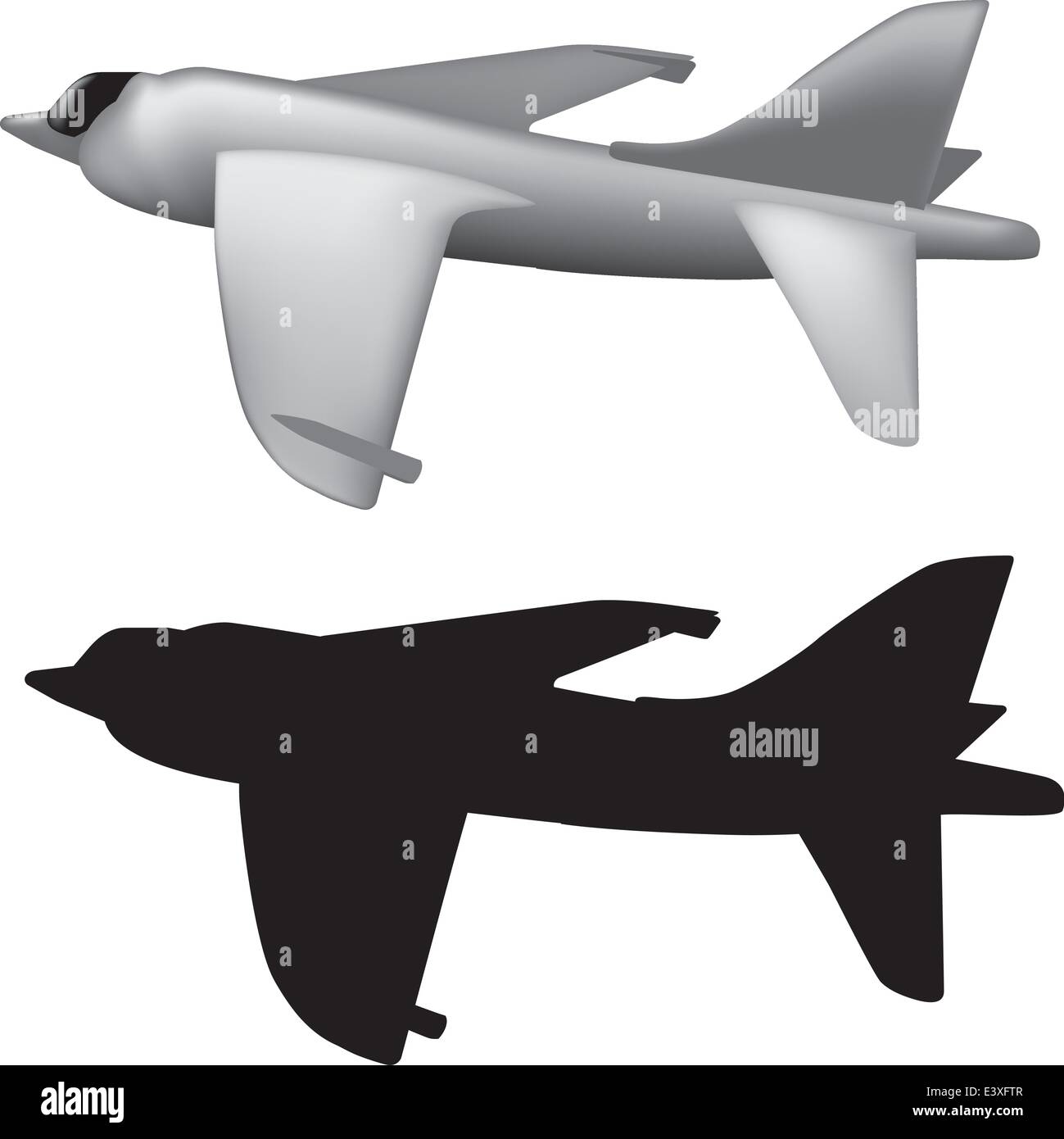 Silver jet fighter Stock Vector Images - Alamy