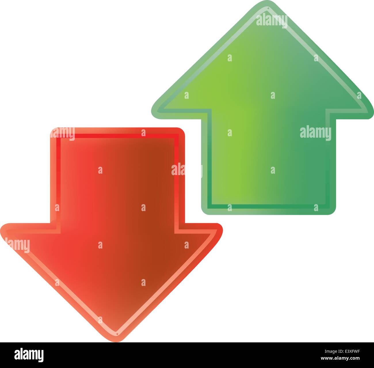 vector illustration of red and green arrows Stock Vector Image & Art ...