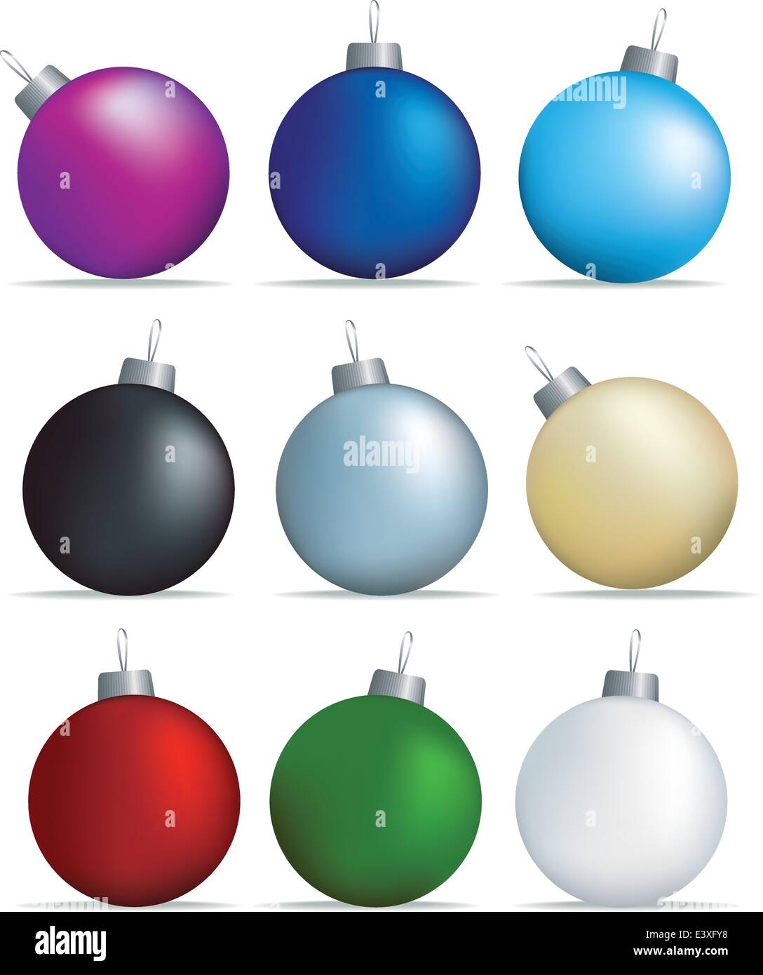 Silver tree with decorations Stock Vector Images - Alamy