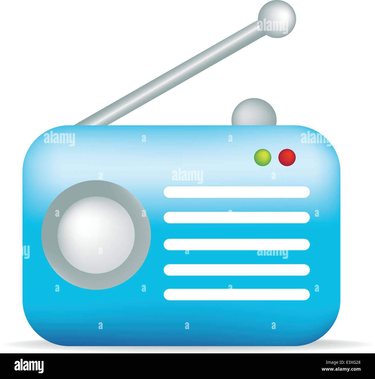 illustration of a blue retro style fifties radio Stock Vector Image ...