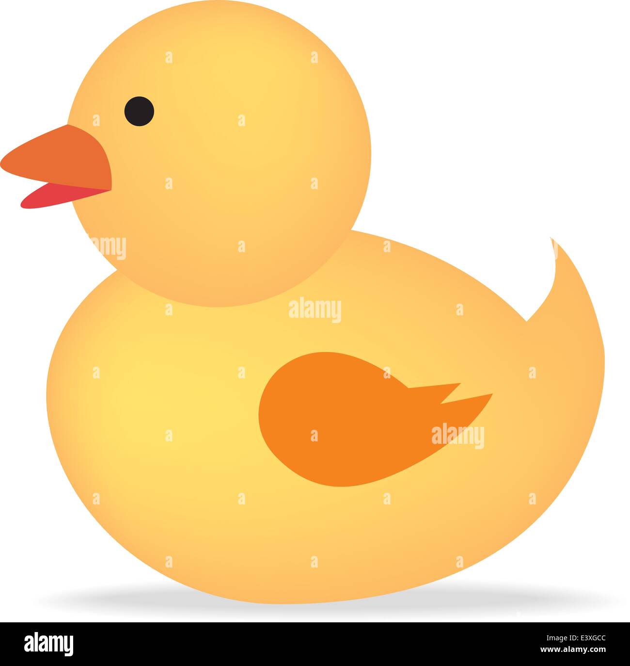 toy rubber duck, bright yellow on white Stock Vector Image & Art - Alamy