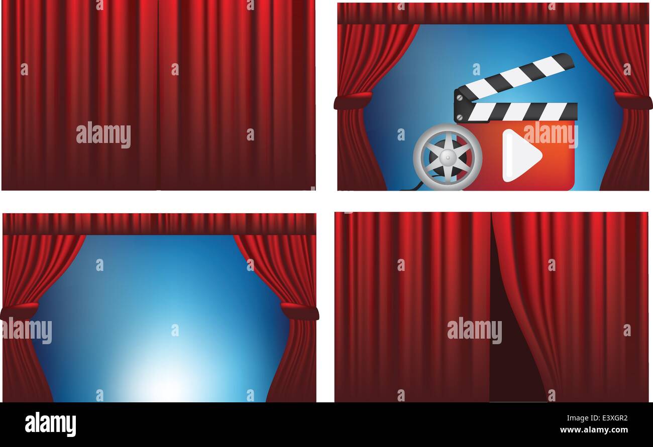 Shut curtains Stock Vector Images - Alamy