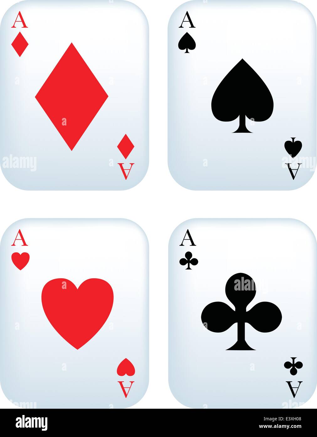 Set of aces playing cards on white background Stock Vector Image & Art ...