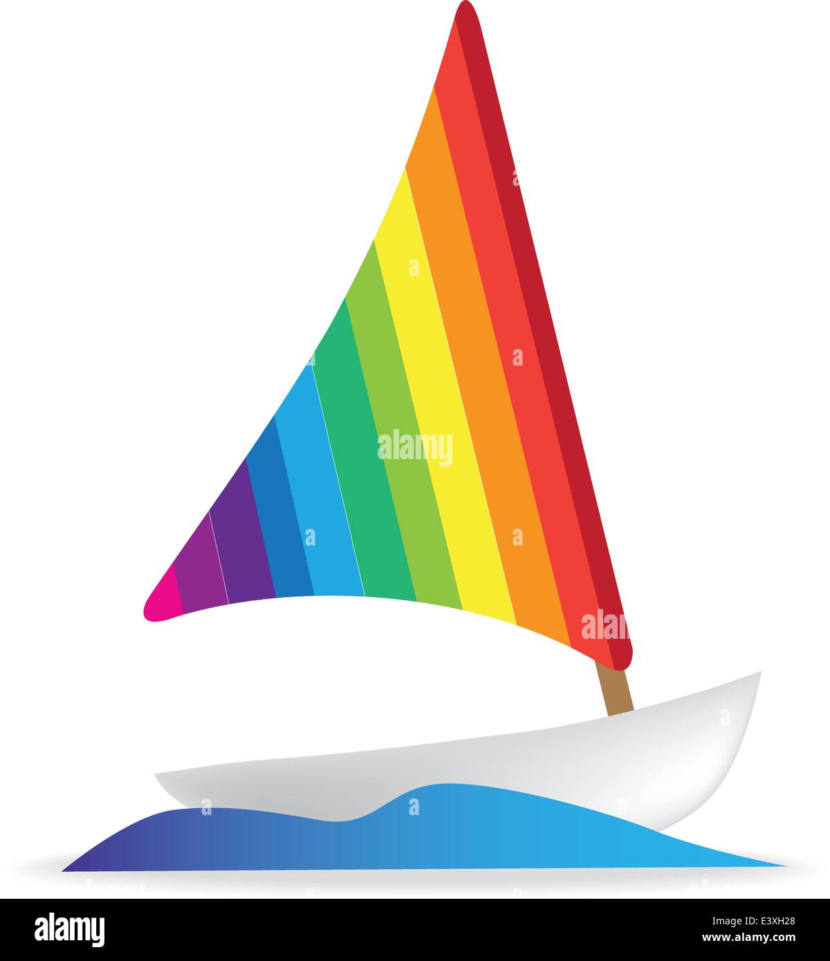On a sailing boat Stock Vector Images - Alamy