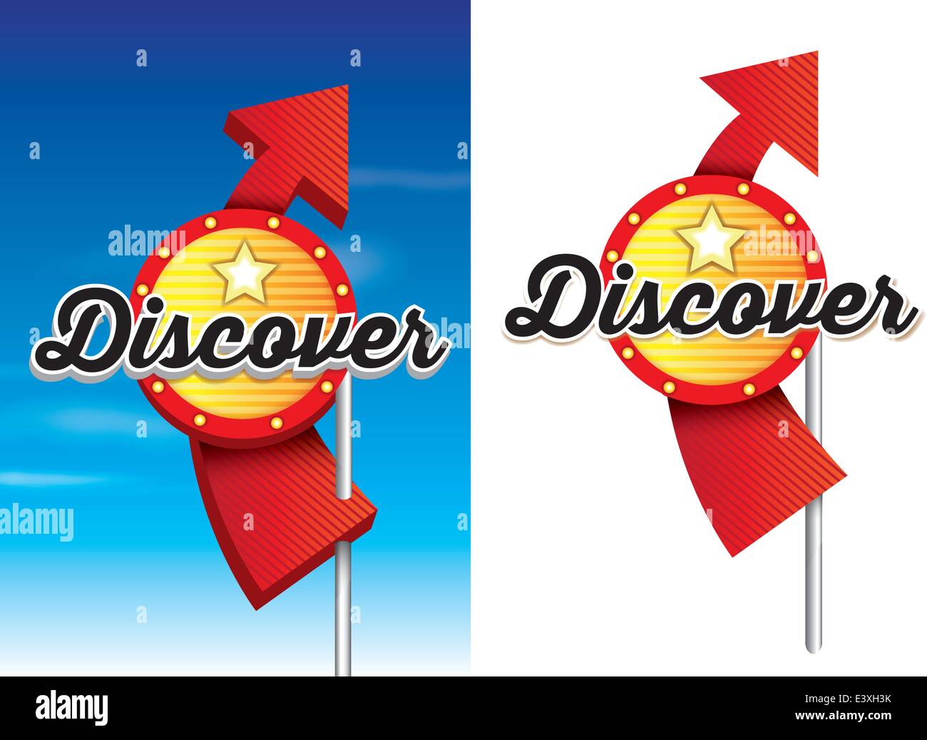 1950s style of advertising isolated on a white background, vector ...