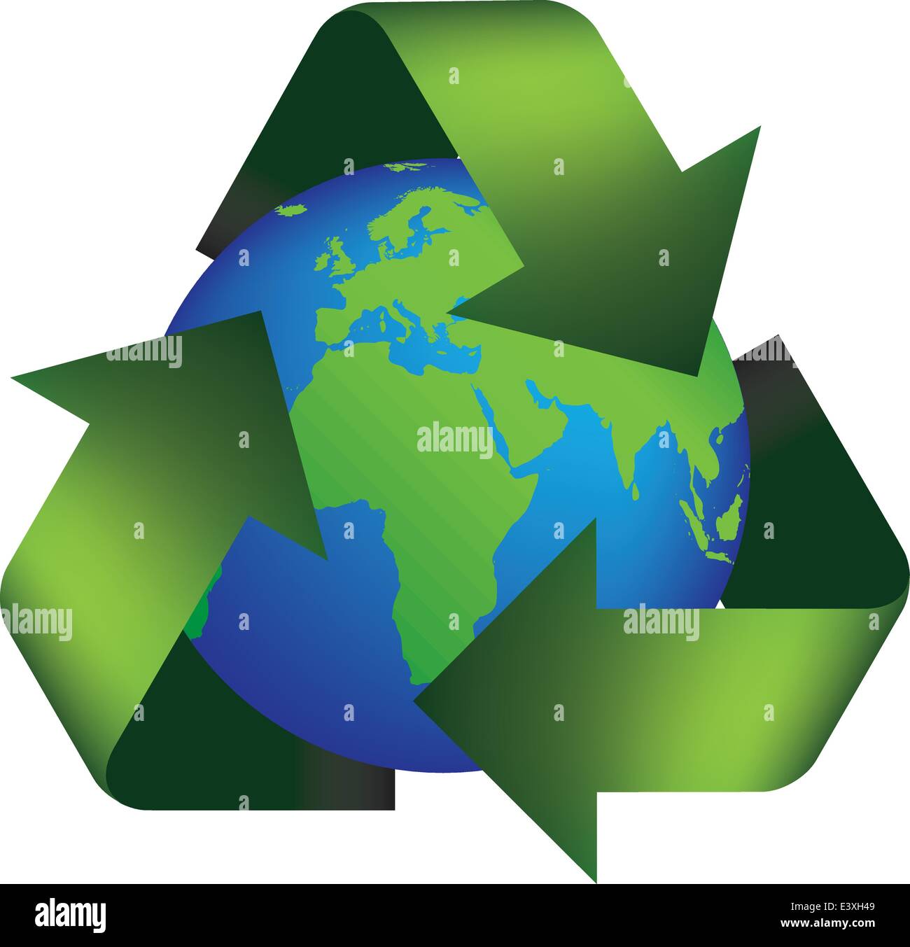 Recycling symbol around earth hi-res stock photography and images - Alamy