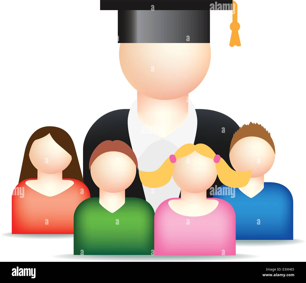 Teacher and students Stock Vector Images - Alamy